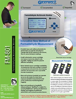 Formaldehyde Monitor - GrayWolf Sensing Solutions